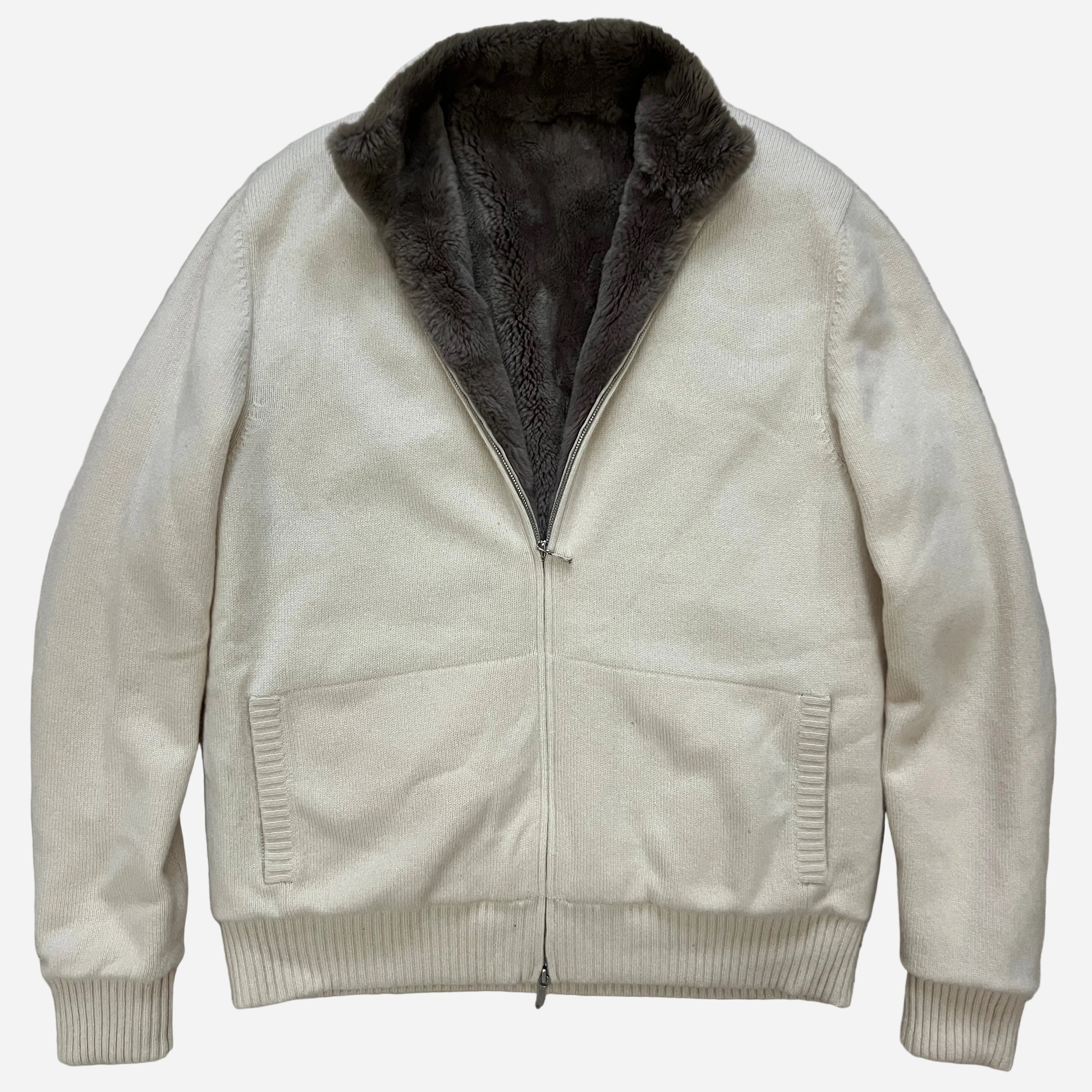 Loro Piana Baby Cashmere Castorino Fur Cashmere Jacket – The Cashmere ...
