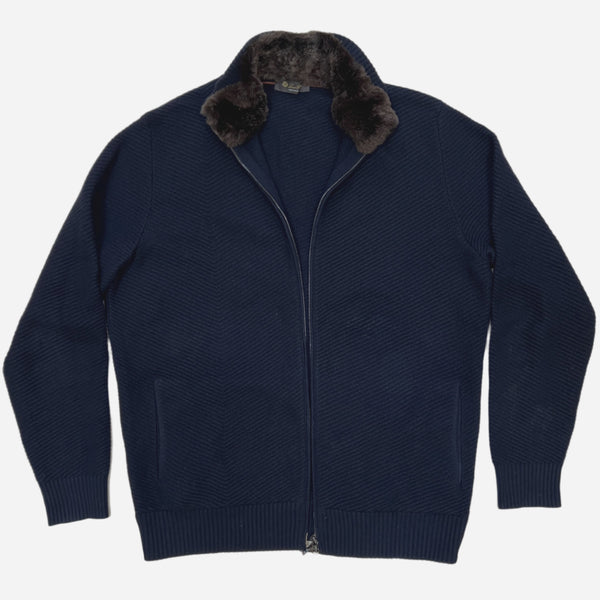 Loro Piana Cashmere Castorino Fur Trim Bomber Jacket – The Cashmere ...