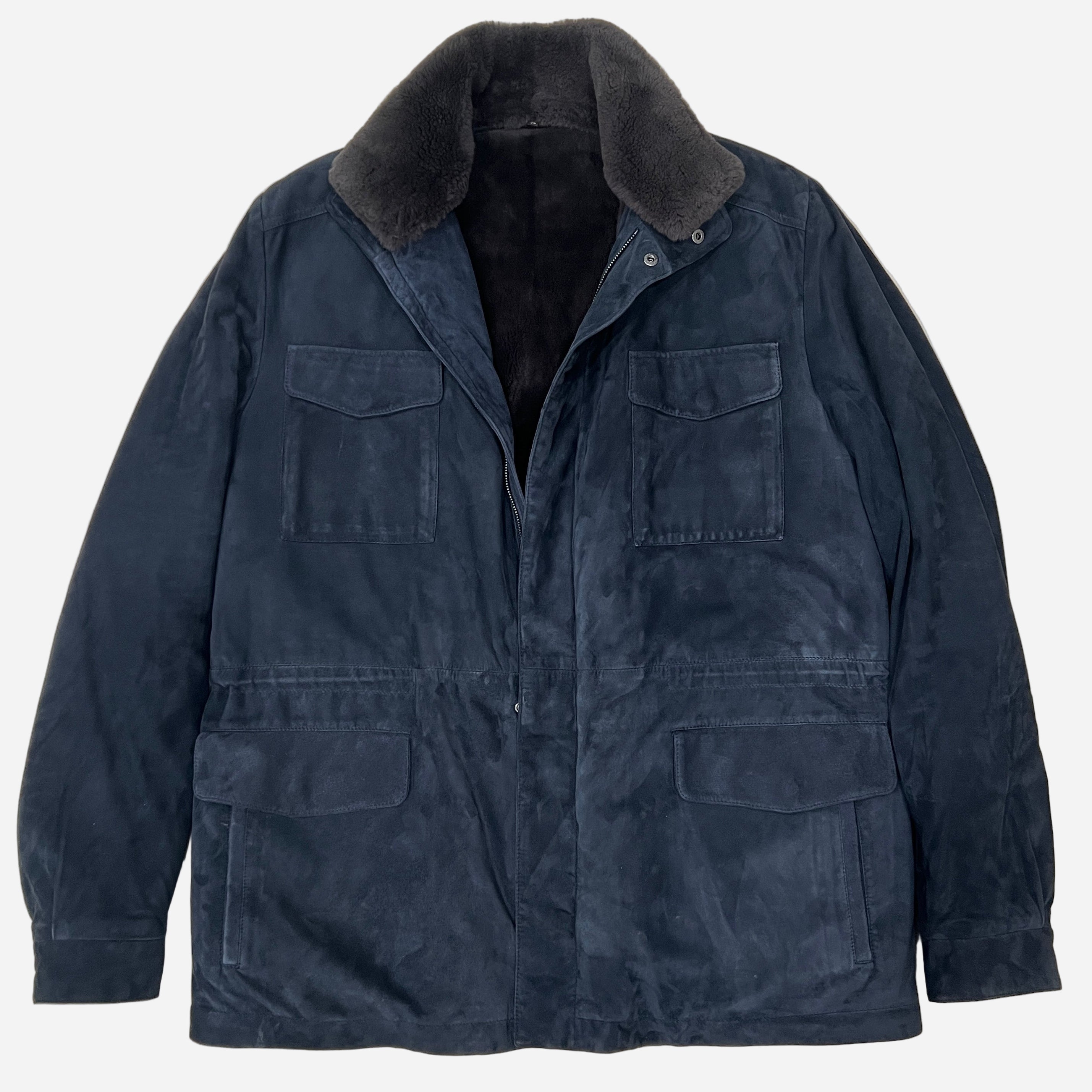 Loro Piana Suede Castorino Fur Traveller – The Cashmere Collection
