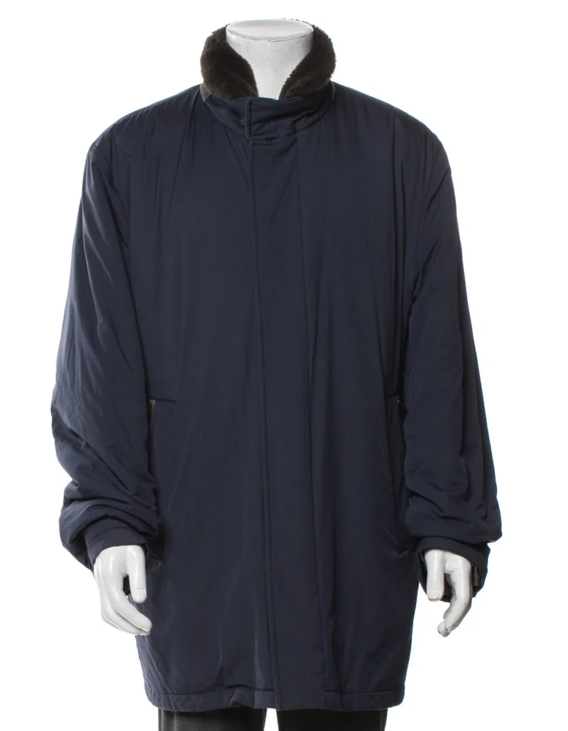 Loro Piana Castorino Fur Lined Coat (56) – The Cashmere Collection